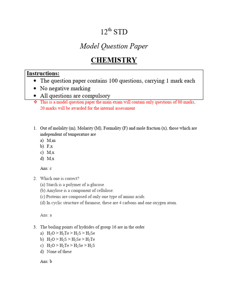 Chemistry 12 | PDF | Nitrogen | Acid
