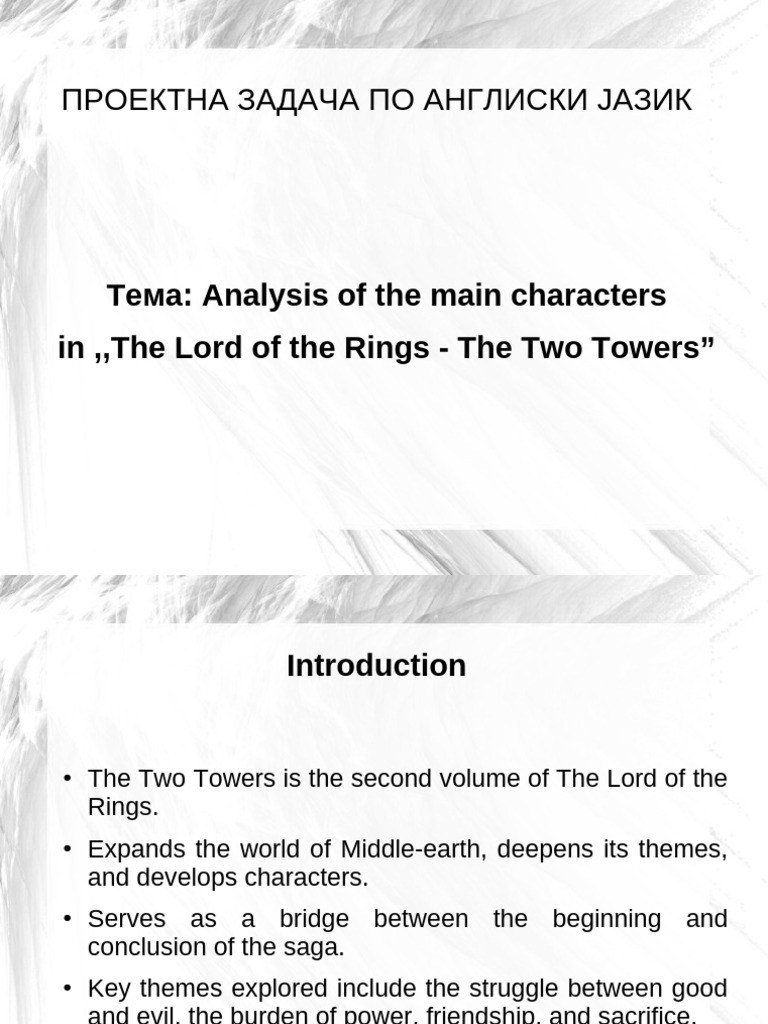 Lord of The Rings Two Tower | PDF | The Lord Of The Rings | Middle ...