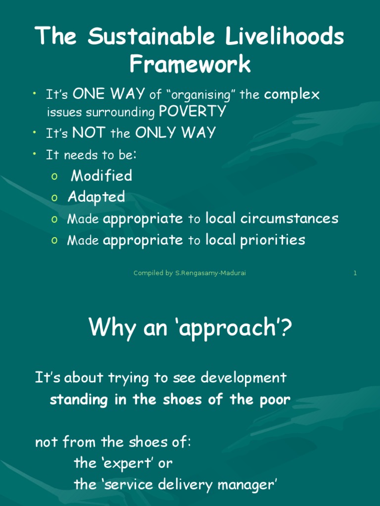 Sustainable Livelihoods Framework Overview | PDF | Poverty | Poverty ...