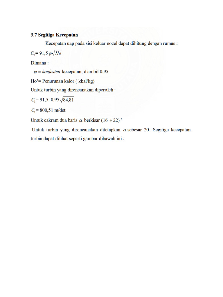 Segitiga Kecepatan Contoh Hitungan | PDF