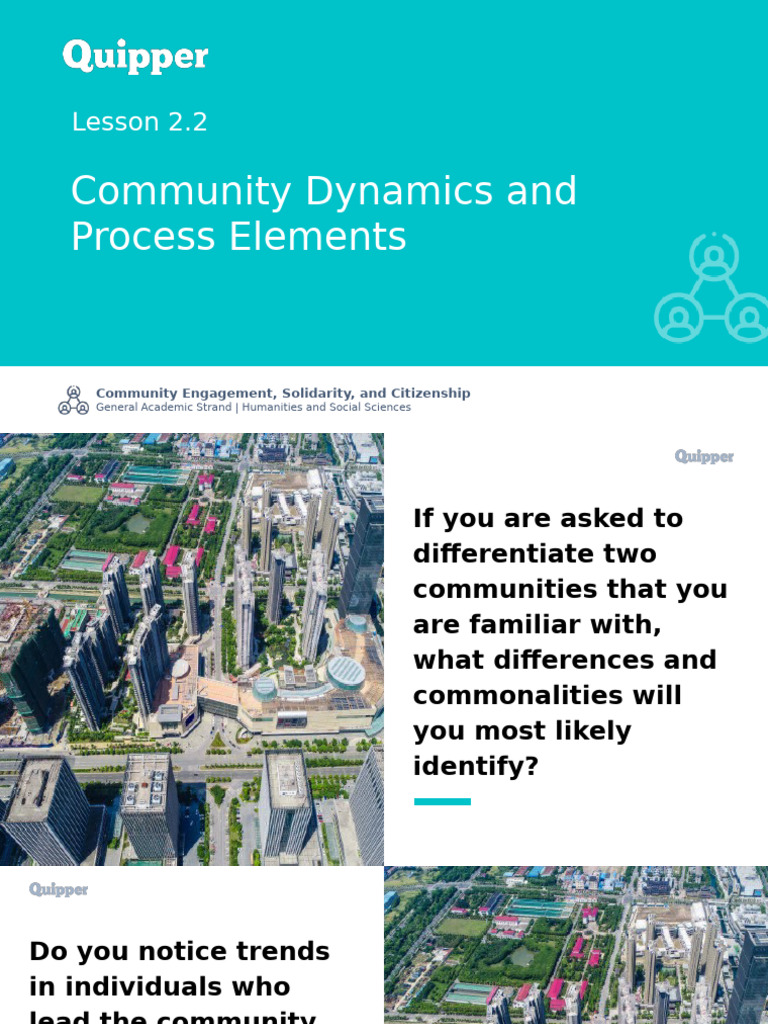 CSC Q3 0202 PS Community Dynamics and Process Elements | PDF ...