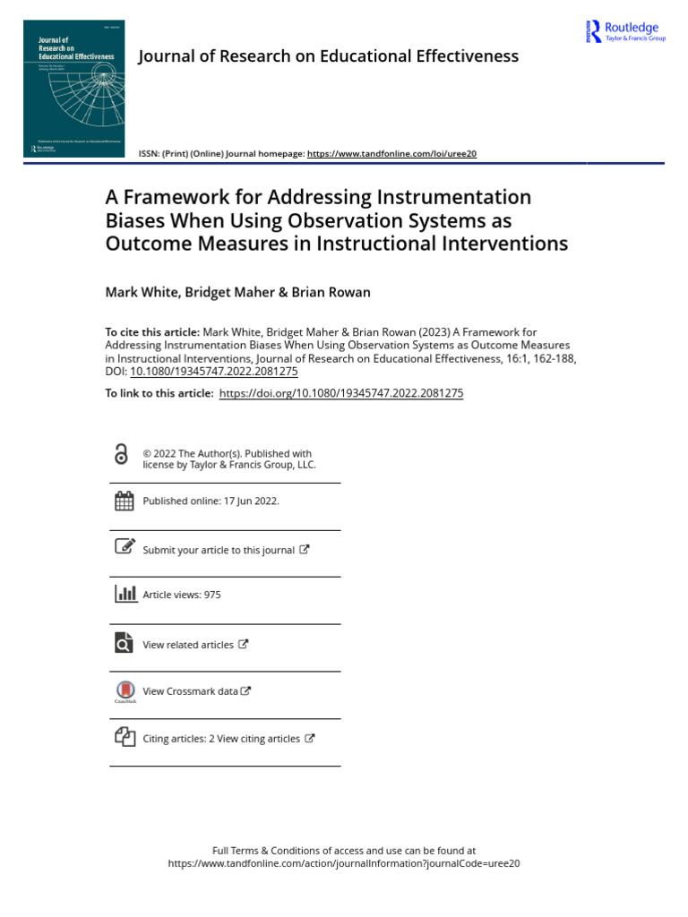 A Framework For Addressing Instrumentation Biases When Using ...