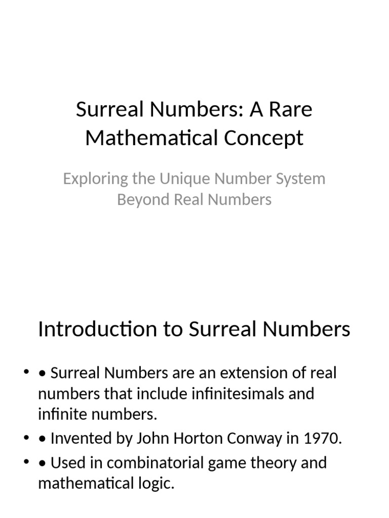 Surreal_Numbers_Presentation | PDF