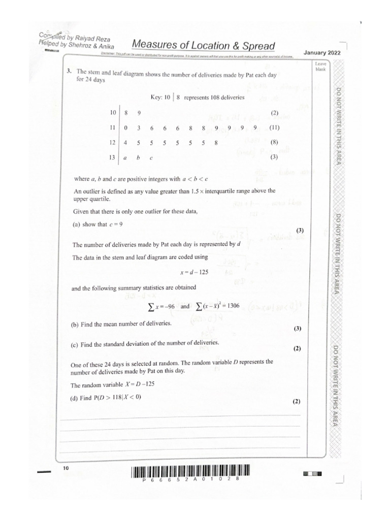 Measures of Location & Spread | PDF