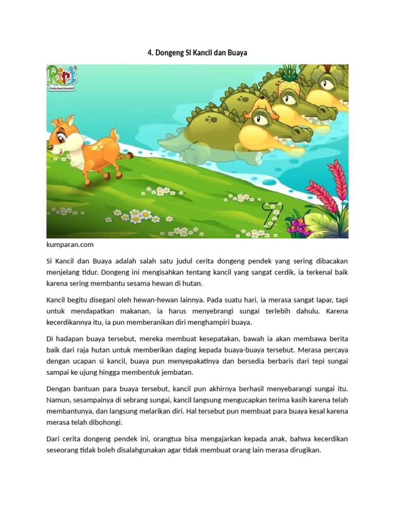 Dongeng Si Kura-Kura Yang Sombong | PDF