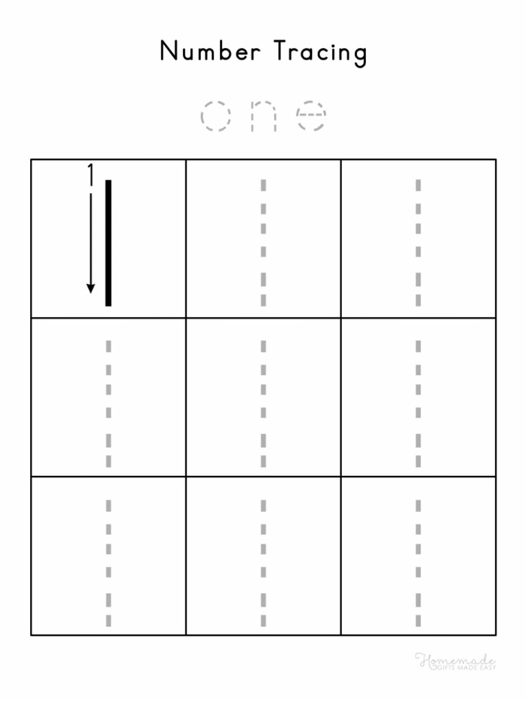 Number Tracing Worksheets 1 | PDF