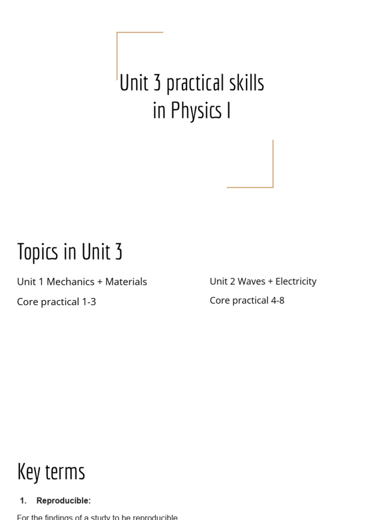 Unit 3 Practical Skills | PDF | Observational Error | Accuracy And Precision