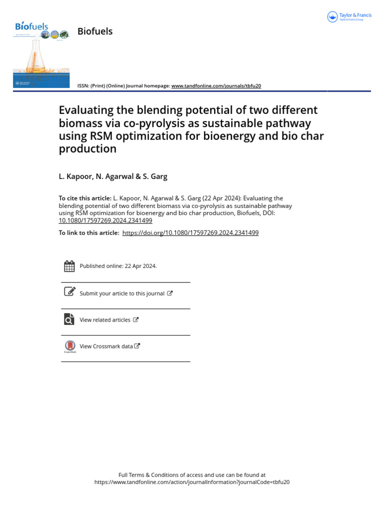 Research Paper 1 | PDF | Pyrolysis | Gas Chromatography–Mass Spectrometry
