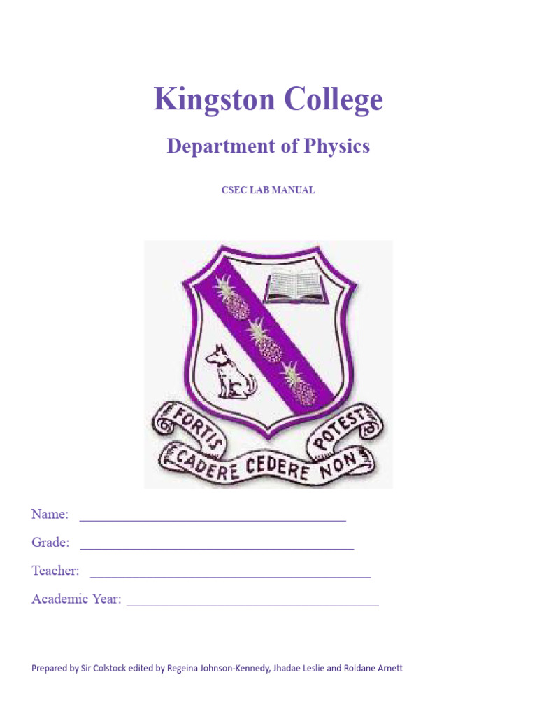 Physics Lab CSEC Manual | PDF | Buoyancy | Pendulum