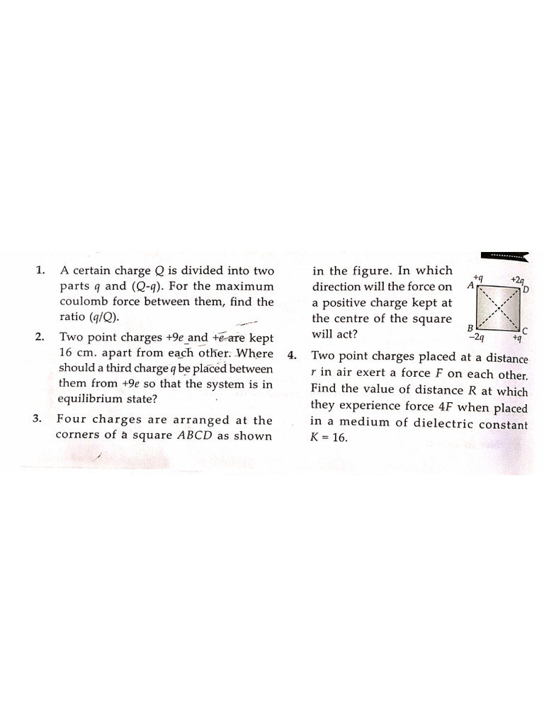 Electrostatic Assignment 1 | PDF