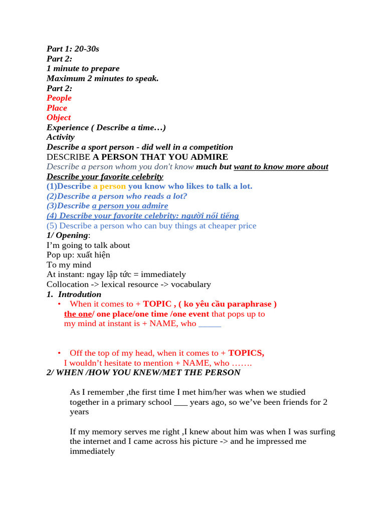 People Description | PDF