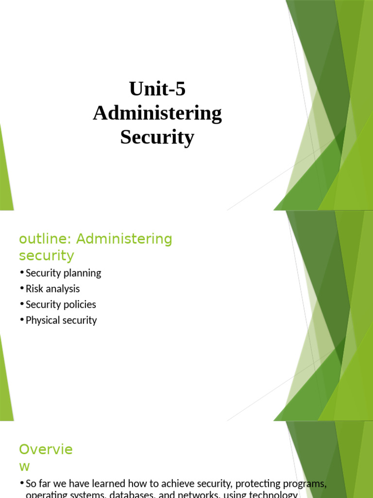 CIS_unit-5_final | PDF | Risk | Securities