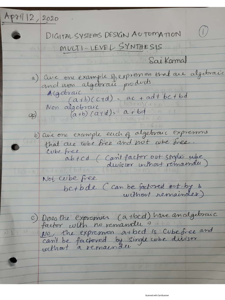 Digital System Design Automation Assignment | PDF