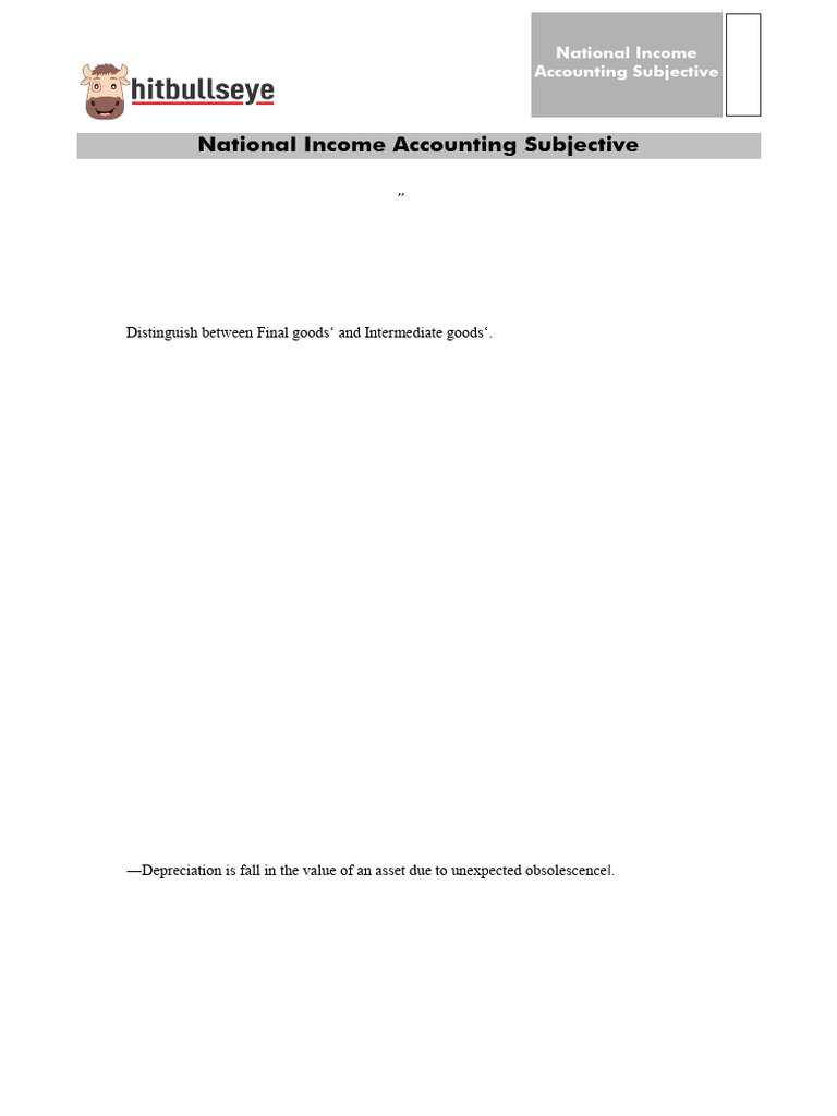 National Income Accounting Subjective | PDF | Gross Domestic Product ...
