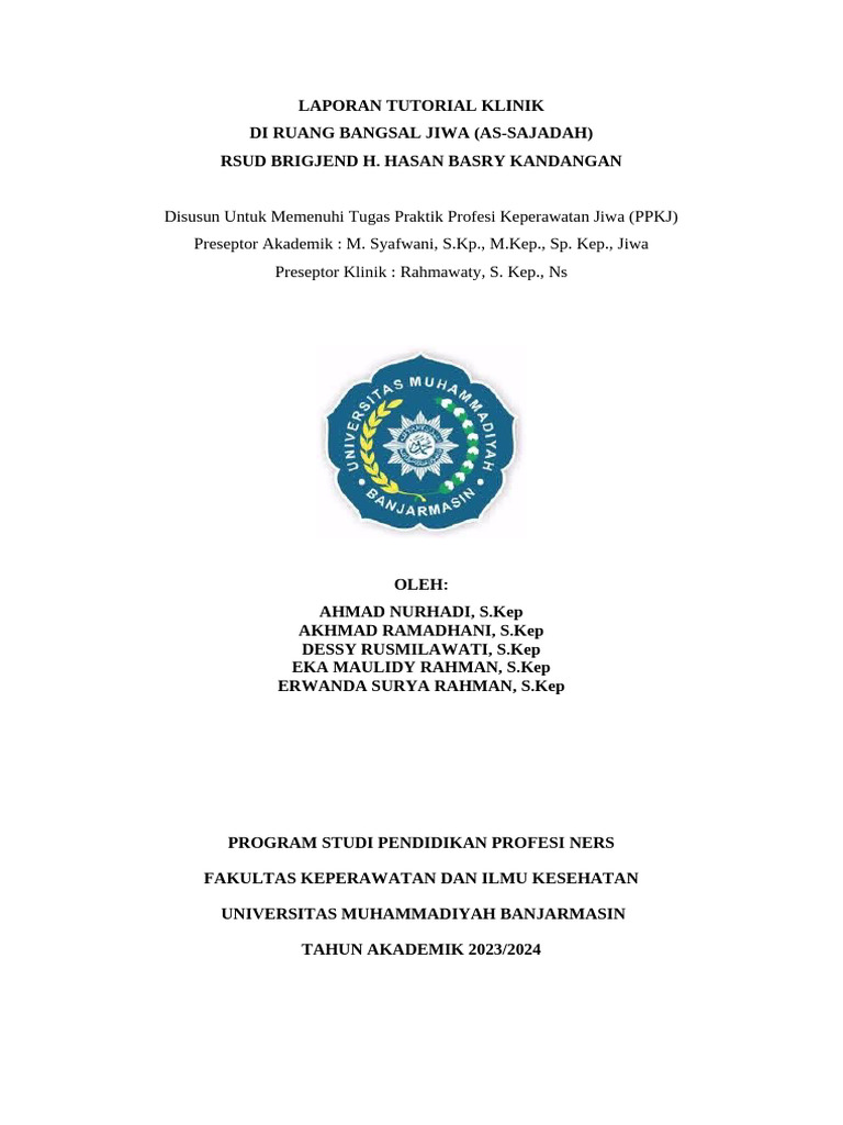 Tutorial Klinik Jiwa | PDF