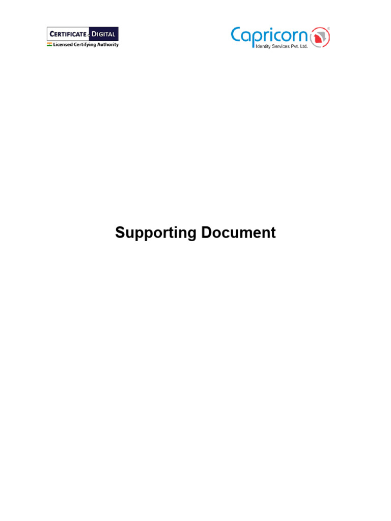 Supporting Documents | PDF | Identity Document | Access Control