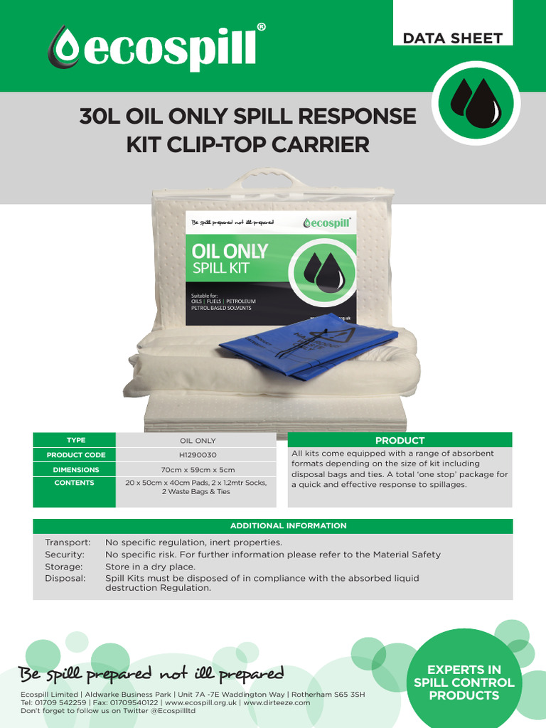 SPILL ABSORBENT KIT | PDF