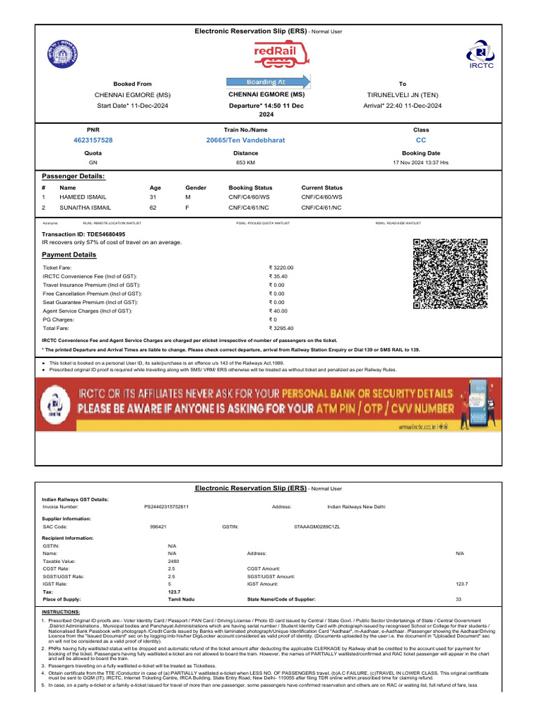 train ticket | PDF | Identity Document | Payments