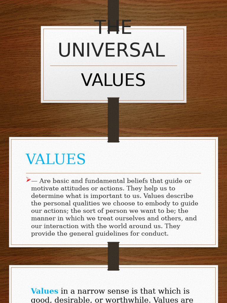 The Universal Values | PDF | Justice | Crime & Violence