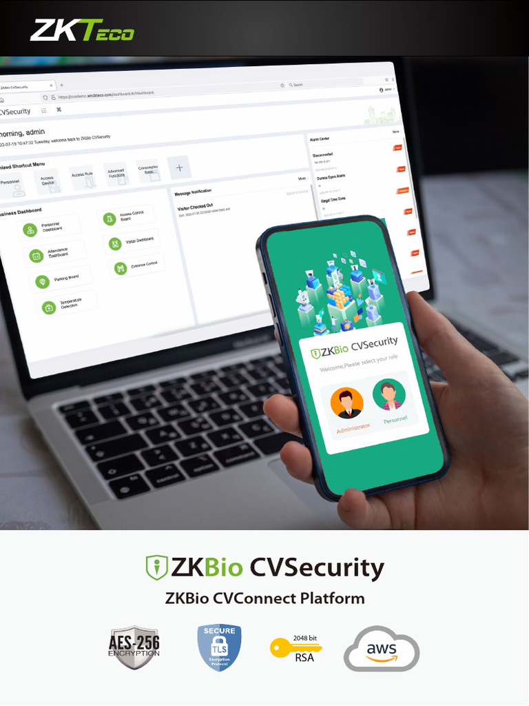 ZKBio CVConnect: Secure Access Middleware | PDF | Cloud Computing | Qr Code