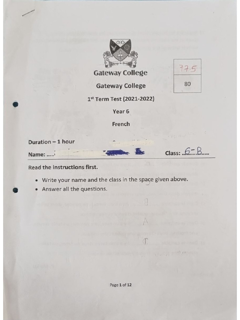 French 2021-2022 | PDF