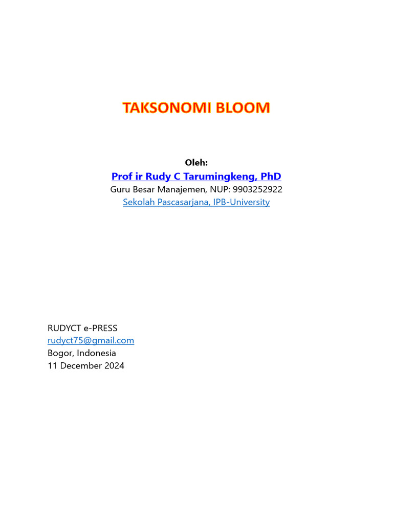 Taksonomi Bloom | PDF