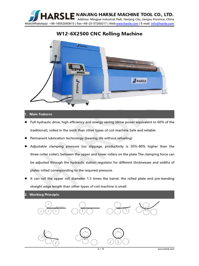 W12-6X2500 CNC Rolling Machine Overview | PDF | Elevator | Machines
