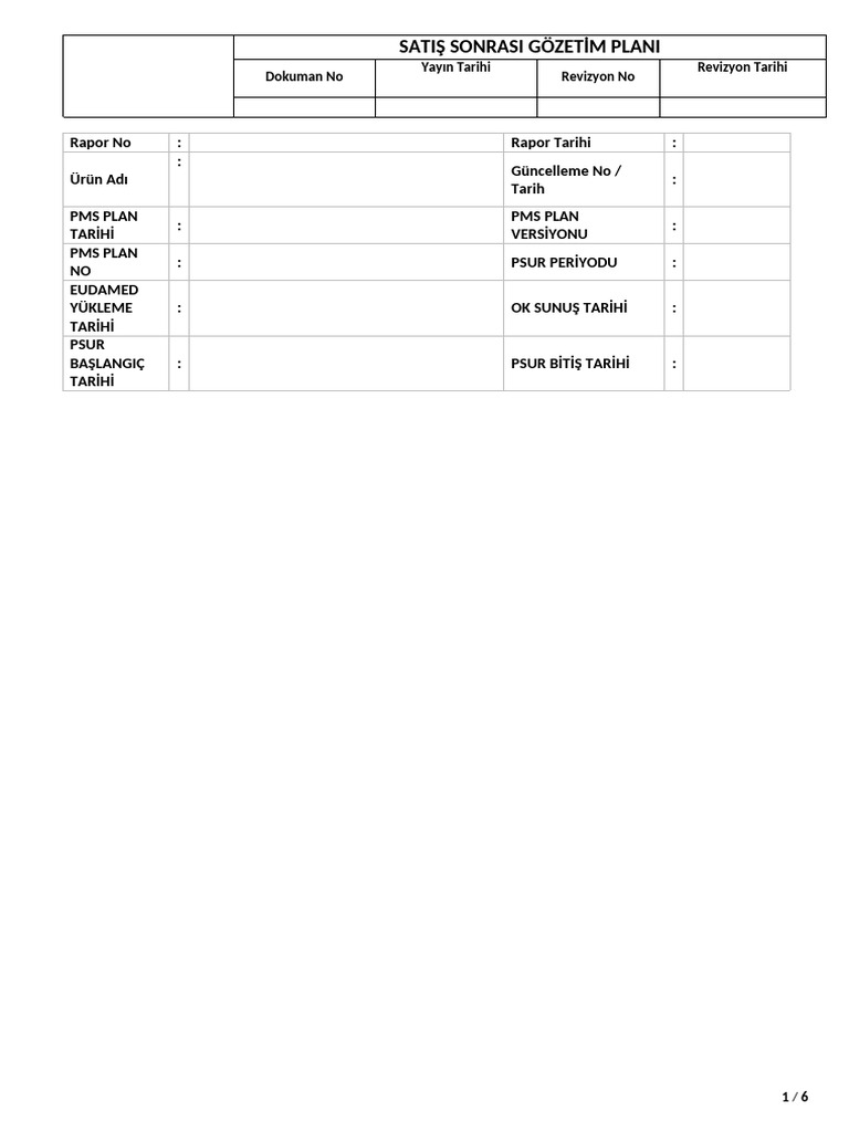 Piyasaya Arz Sonrası Gözetim Planı | PDF