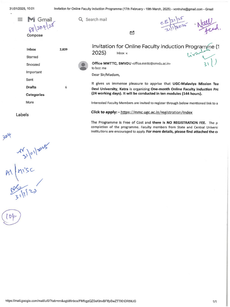 Invitation For Online Faculty | PDF