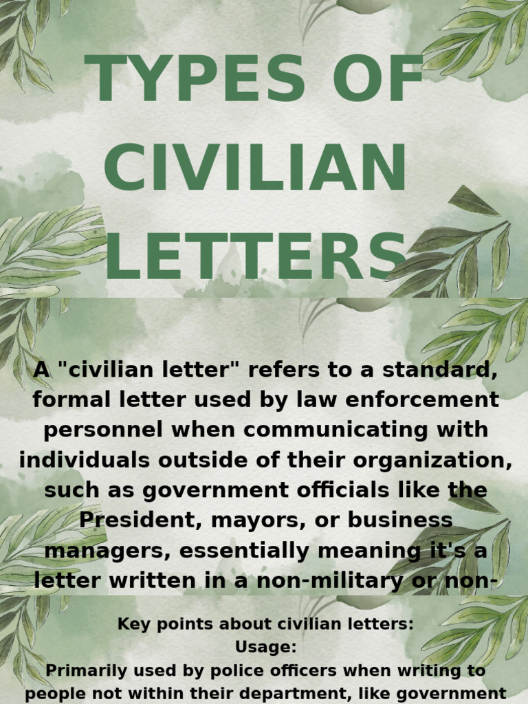 2 Examples of Civilian Letter | PDF | Résumé