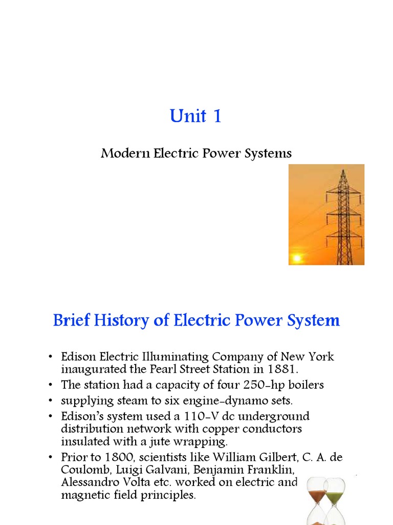 Unit 1 Unit 1 Unit 1 Unit 1: Modern Electric Power Systems | PDF ...