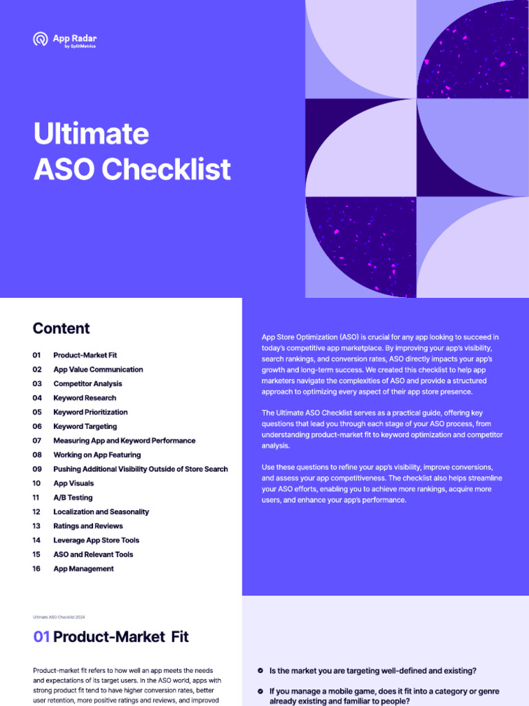 The Ultimate ASO Checklist | PDF | Search Engine Optimization | Google Play