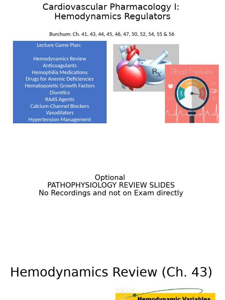 7- Hemodynamics Regulators | PDF | Vitamin B12 | Anemia