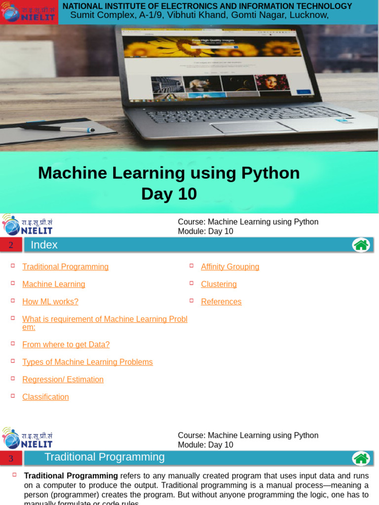 Day10 Machine Learning | PDF | Machine Learning | Computer Program