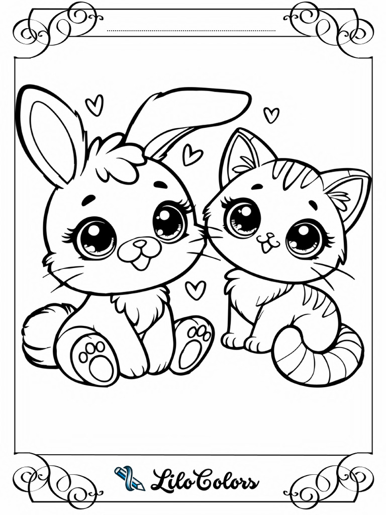 Coloriage Le Lapin Chat | PDF