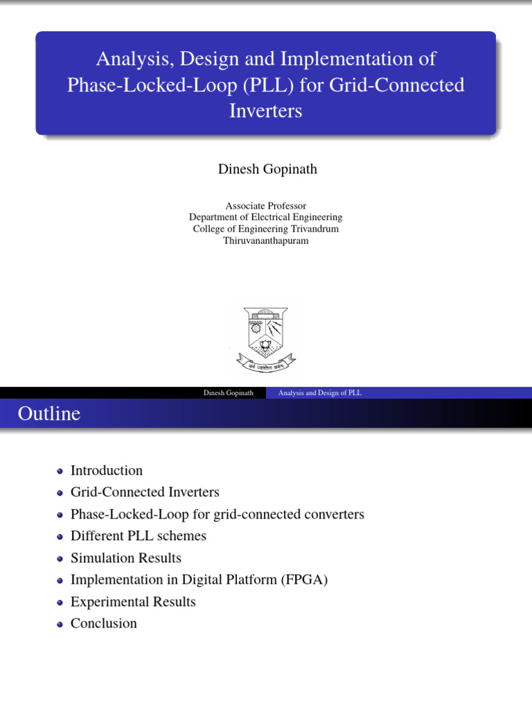 PLL | PDF | Field Programmable Gate Array | Power Inverter