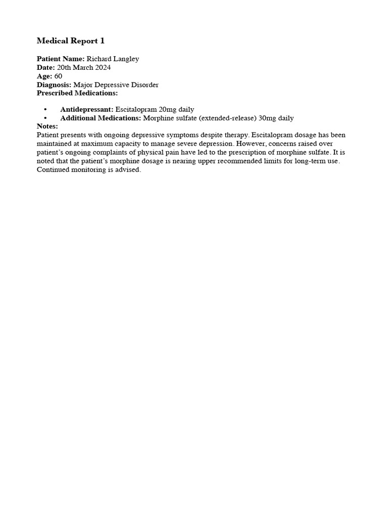 Med Rep 1 Ted | PDF