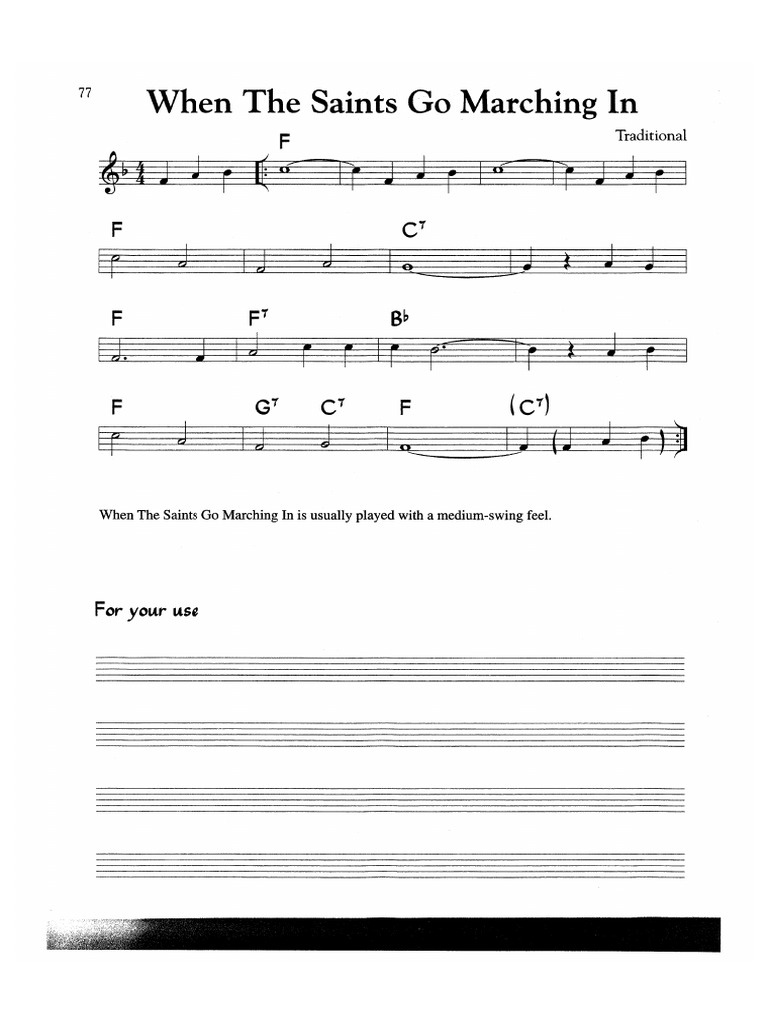 When The Saints Goes Marching in | PDF