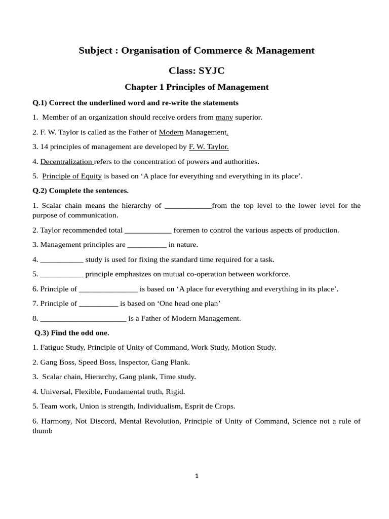 Syjc Ocm - Abt Question Bank - Final | PDF | Market (Economics) | Goods