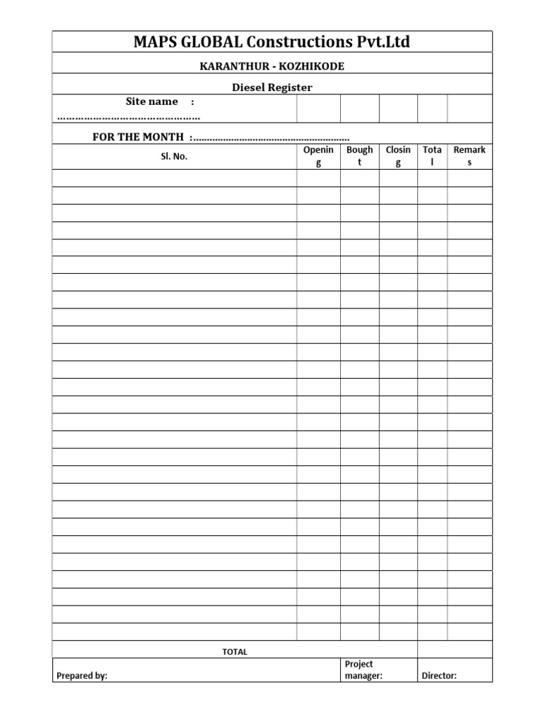 Diesel Register | PDF