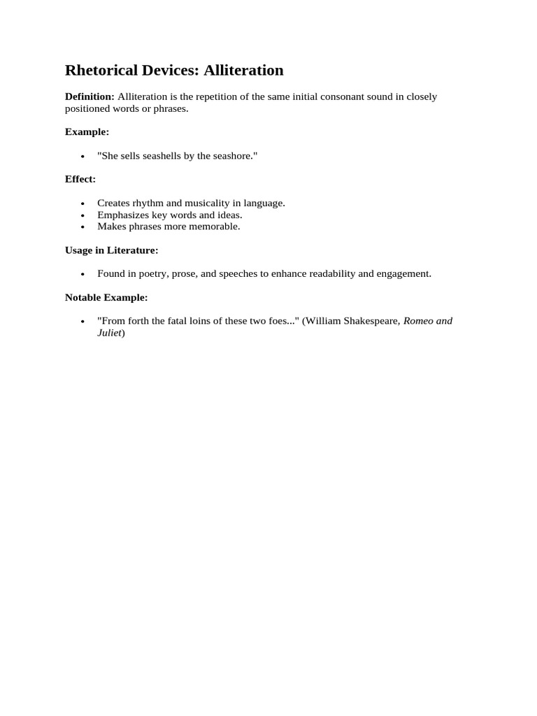 Rhetorical Devices 2 | PDF