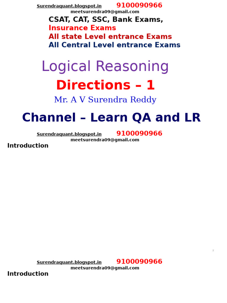 Logical Reasoning Practice for Exams | PDF