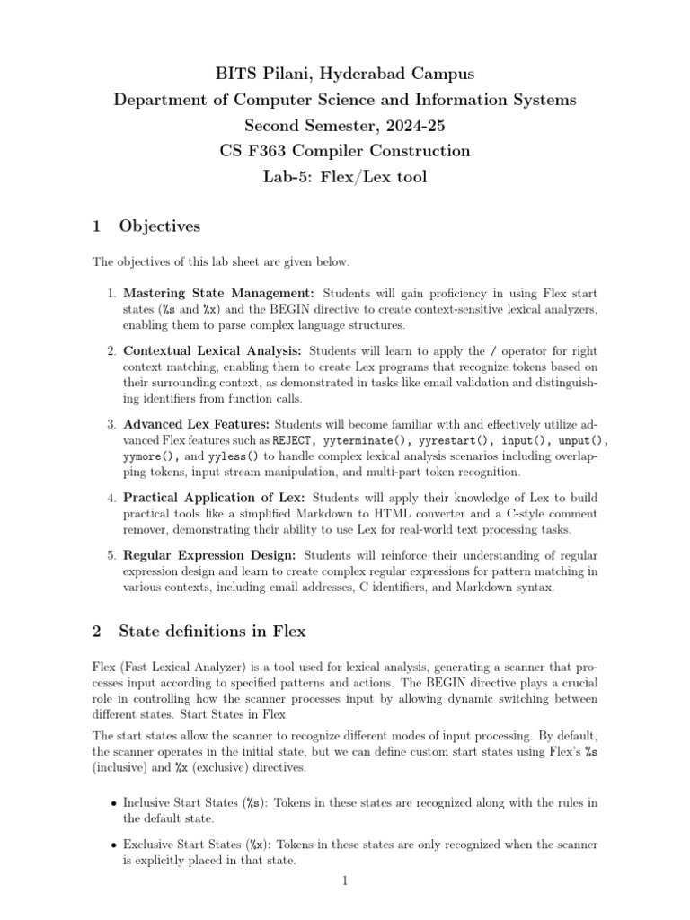 cc-lab5 | PDF | Regular Expression | Computer Engineering