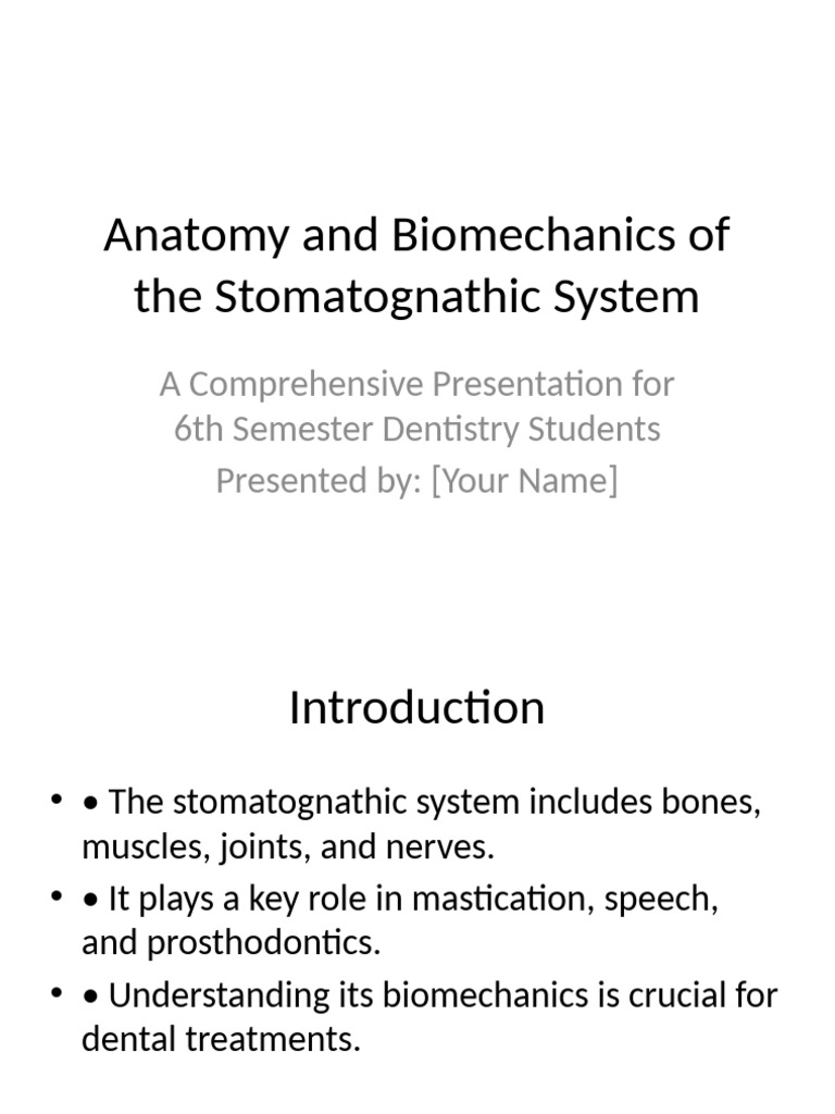 Stomatognathic System Enhanced | PDF