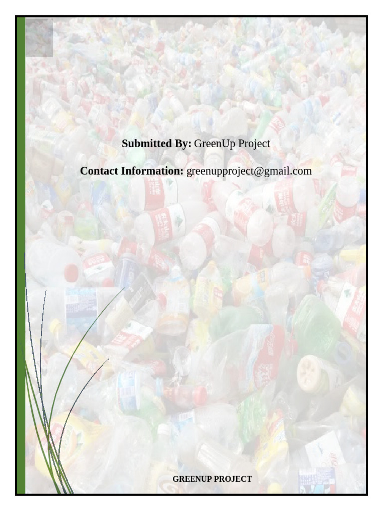 GreenUp Project Proposal | PDF | Economies
