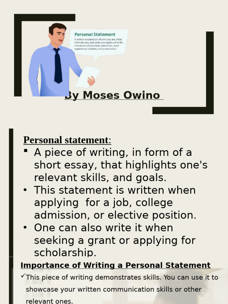PERSONAL STATEMENT | PDF | Motivation | Motivational