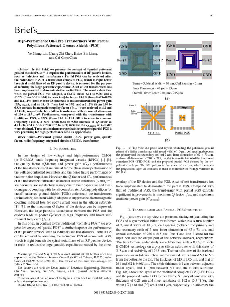High-Performance On-Chip Transformers With Partial Polysilicon ...
