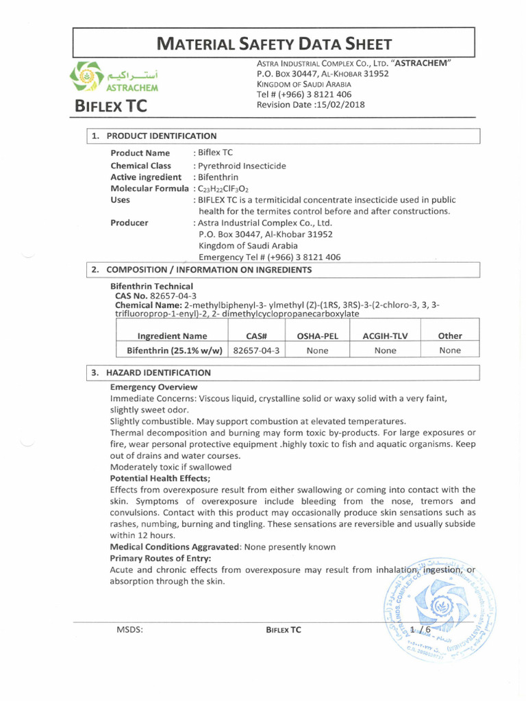 Biflex-TC-3 مبيد النمل الابيض | PDF | Waste Management | Firefighting