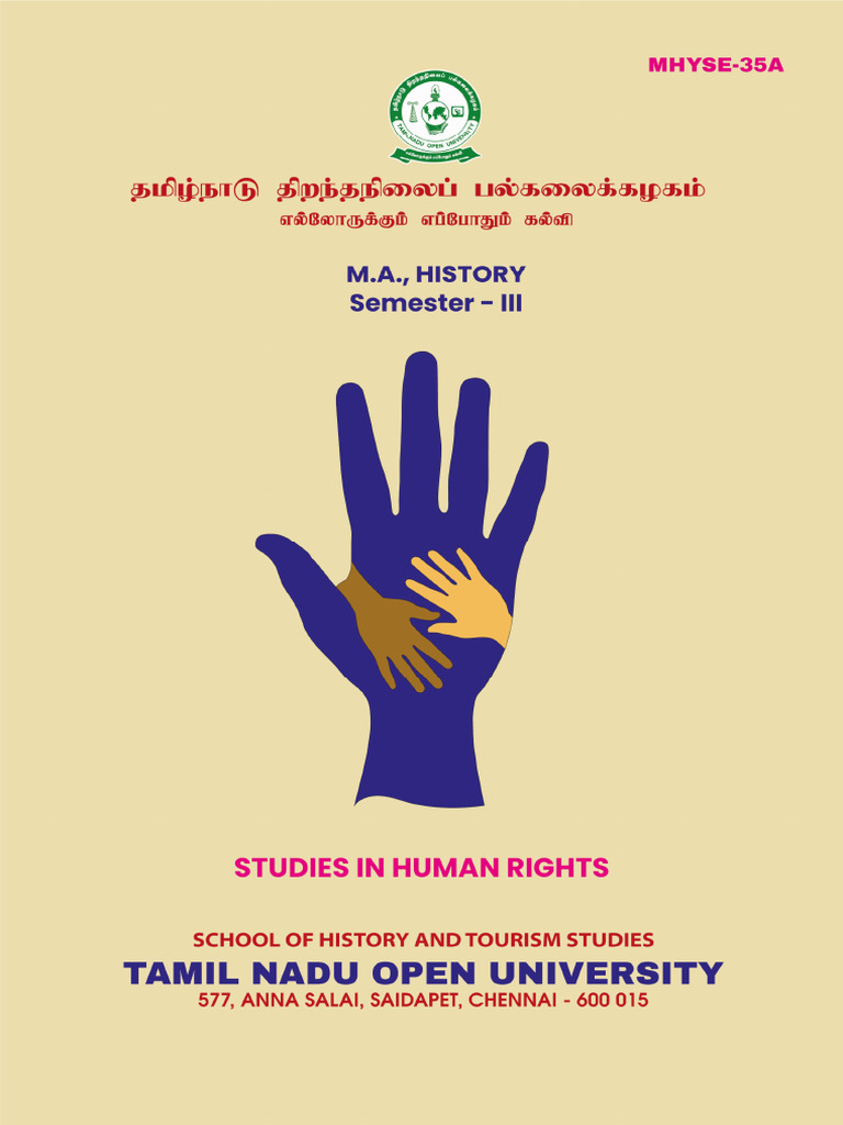 Human Rights Studies Syllabus M.A. History | PDF | Human Rights ...