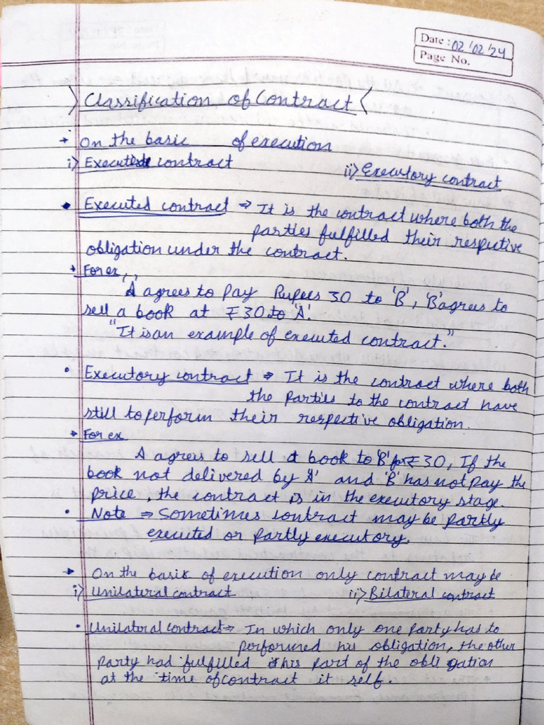 Classification Of Contracts Pdf